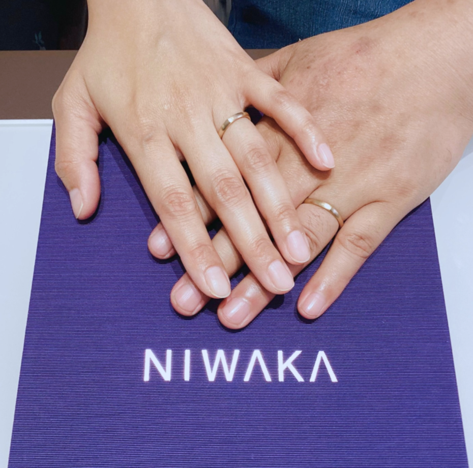 【ヤマトヤ浜松店】♡*:.｡. NIWAKA 結婚指輪 ひなたとお客様の声 .｡.:*♡